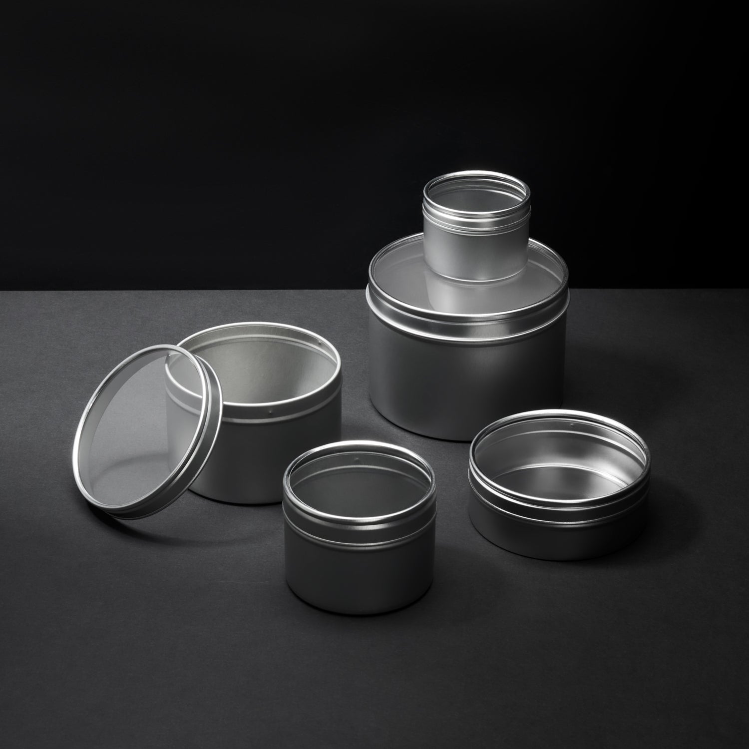 Round Seamless Window Slip Lid Tins | Ideal for Candles & Food ...