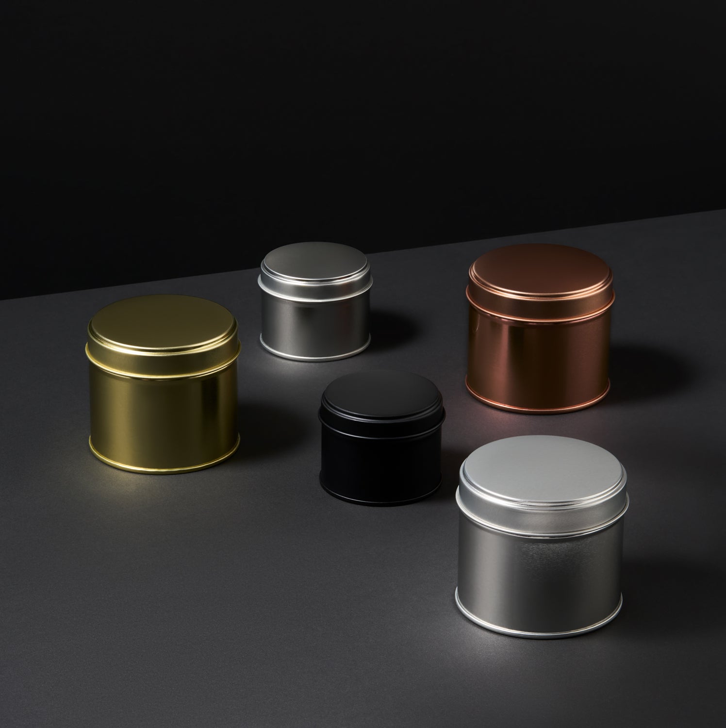 Welded Side Seam Tin Box in Gold, Silver, Red and Rose Gold– Tinware ...